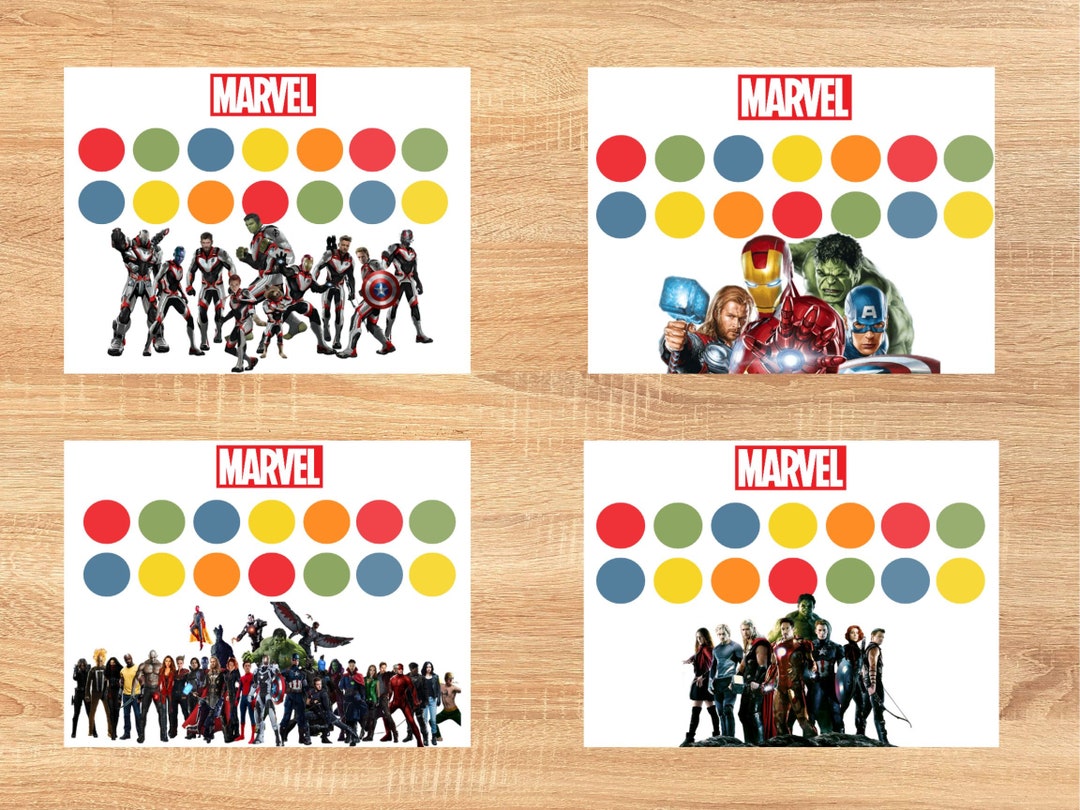 Marvel Superheros Reward Chart for Kids Printable PDF - Etsy