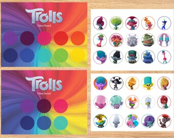 Trolls Reward Chart for Kids, Chore Chart, Behaviour Chart, Digital PDF ...