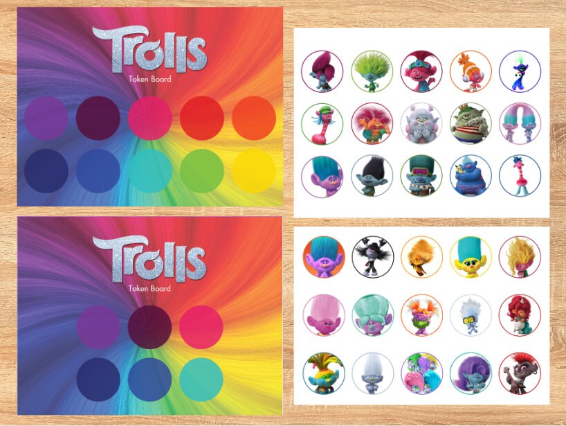 Trolls Reward Chart for Kids - Printable - Etsy