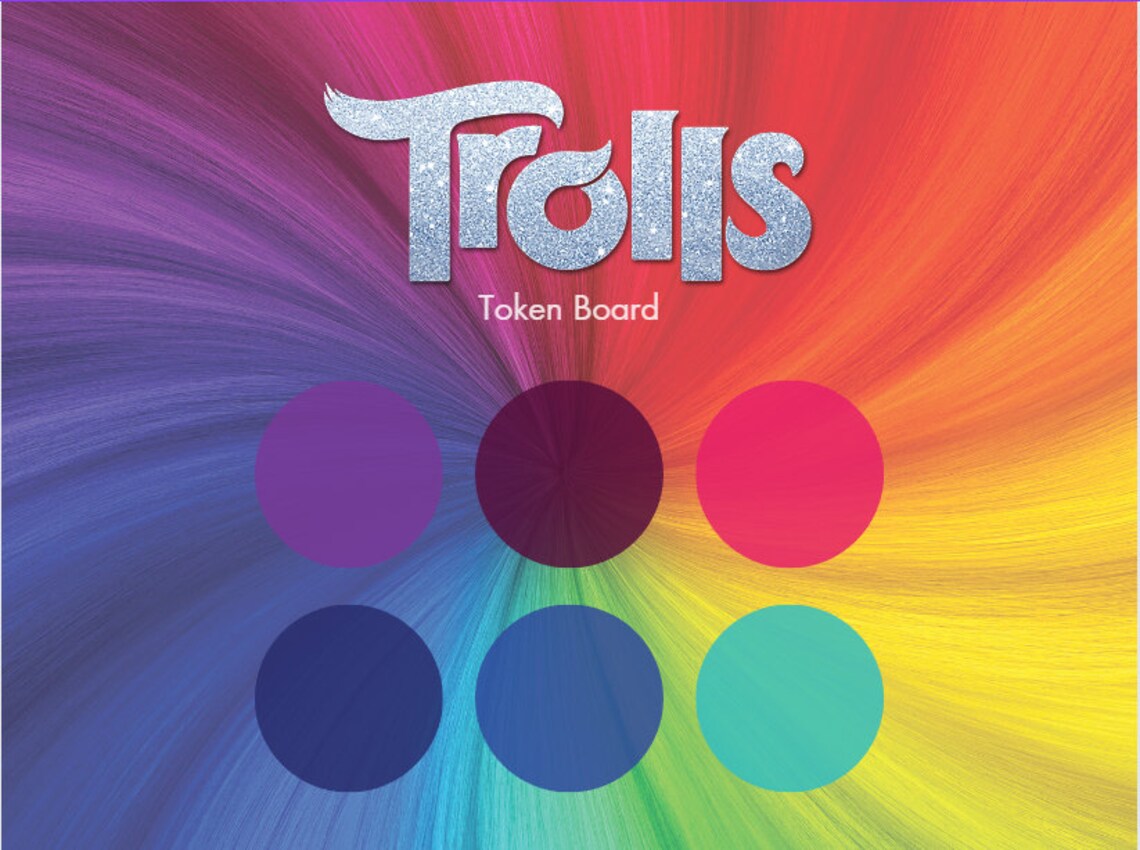 Trolls Reward Chart for Kids - Printable - Etsy