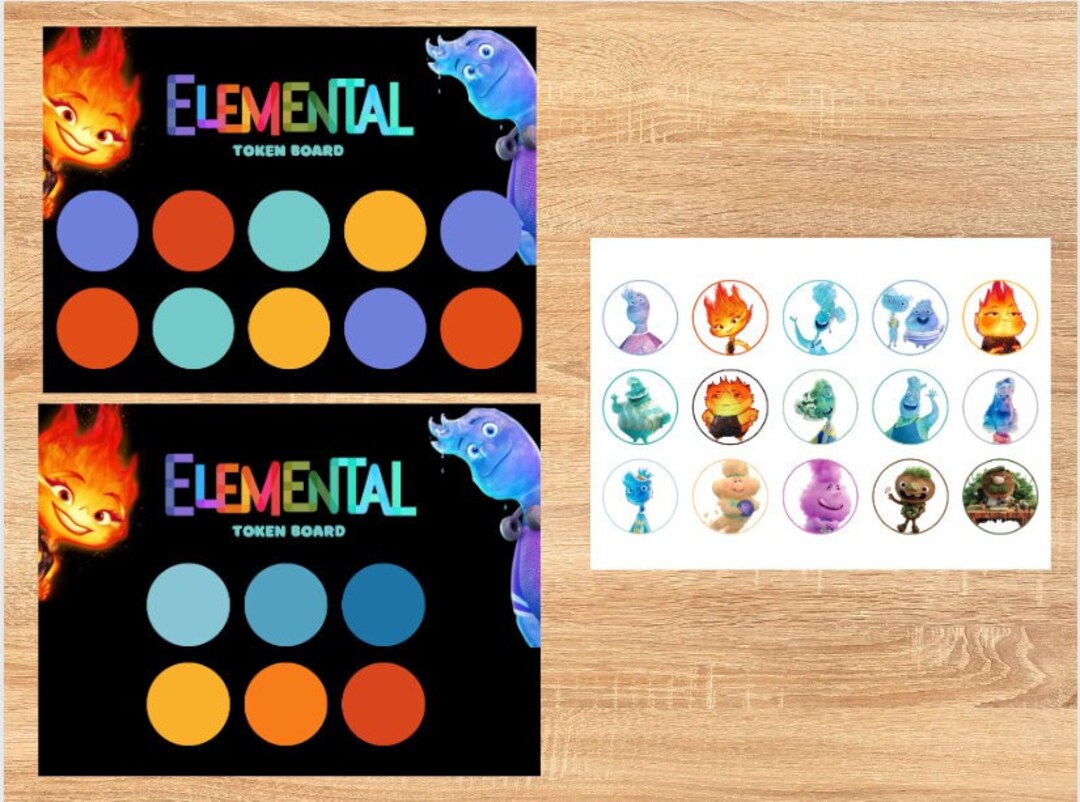 Elemental Kid's Reward Chart Printable - Etsy