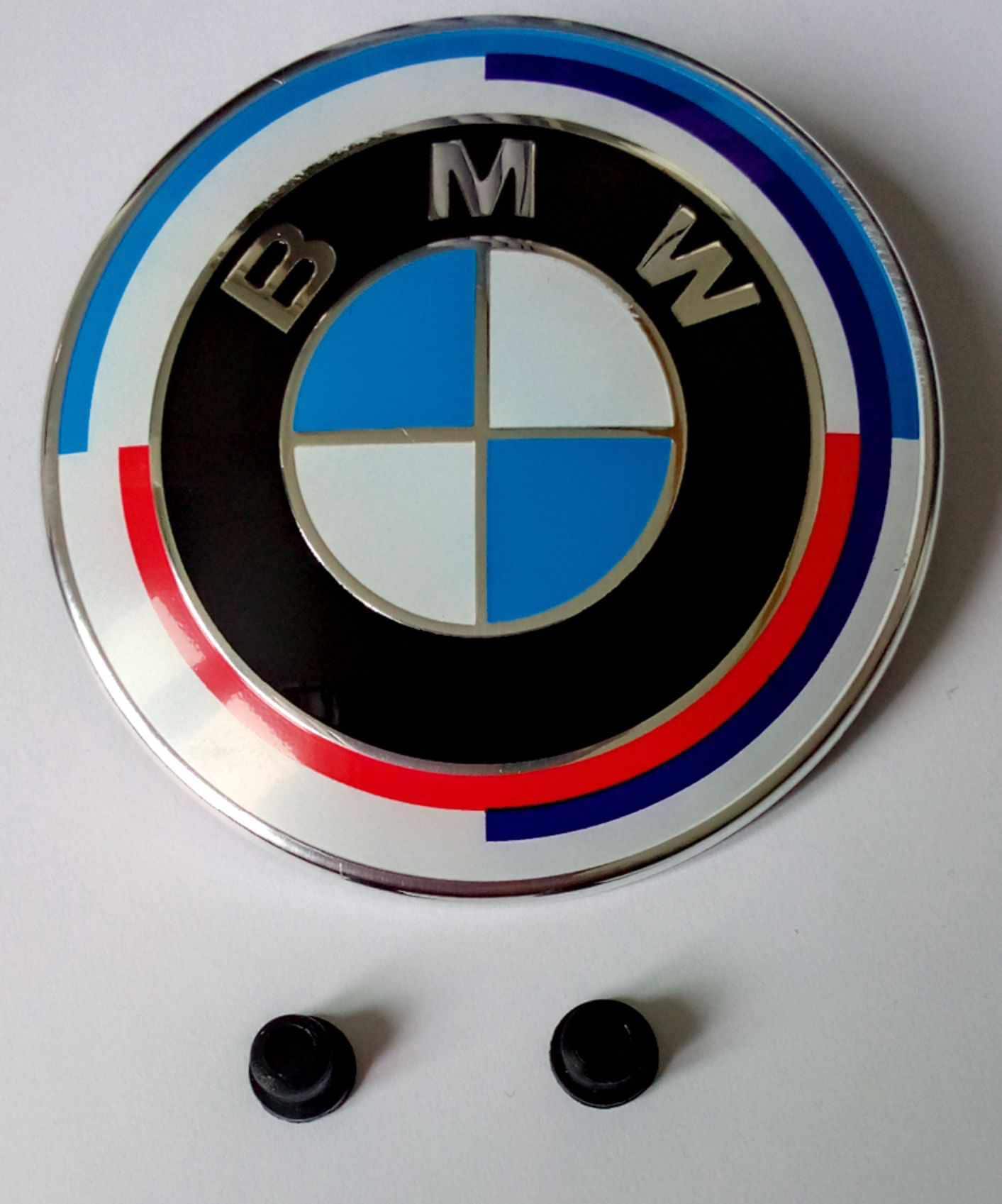 2 X BMW Logo 82mm for Hood Trunk Emblem 50th Anniversary Badge Badge ...