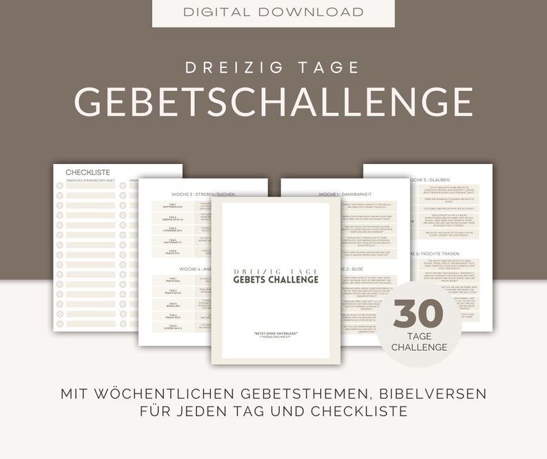 30-DAY PRAYER CHALLENGE With Checklist for Prayer Tracking | Digital ...