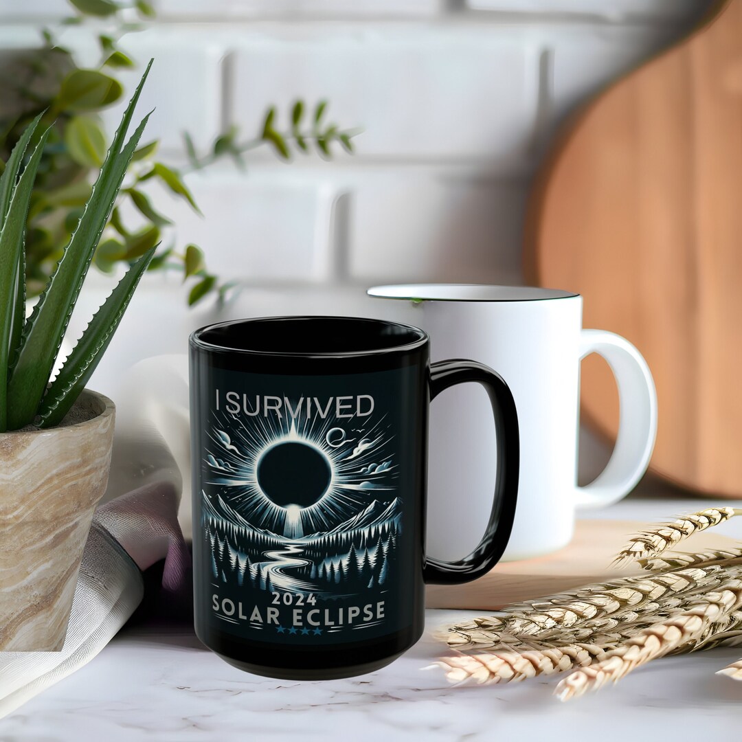2024 Solar Eclipse Coffee Mug Mystical Landscape Eclipse Design ...