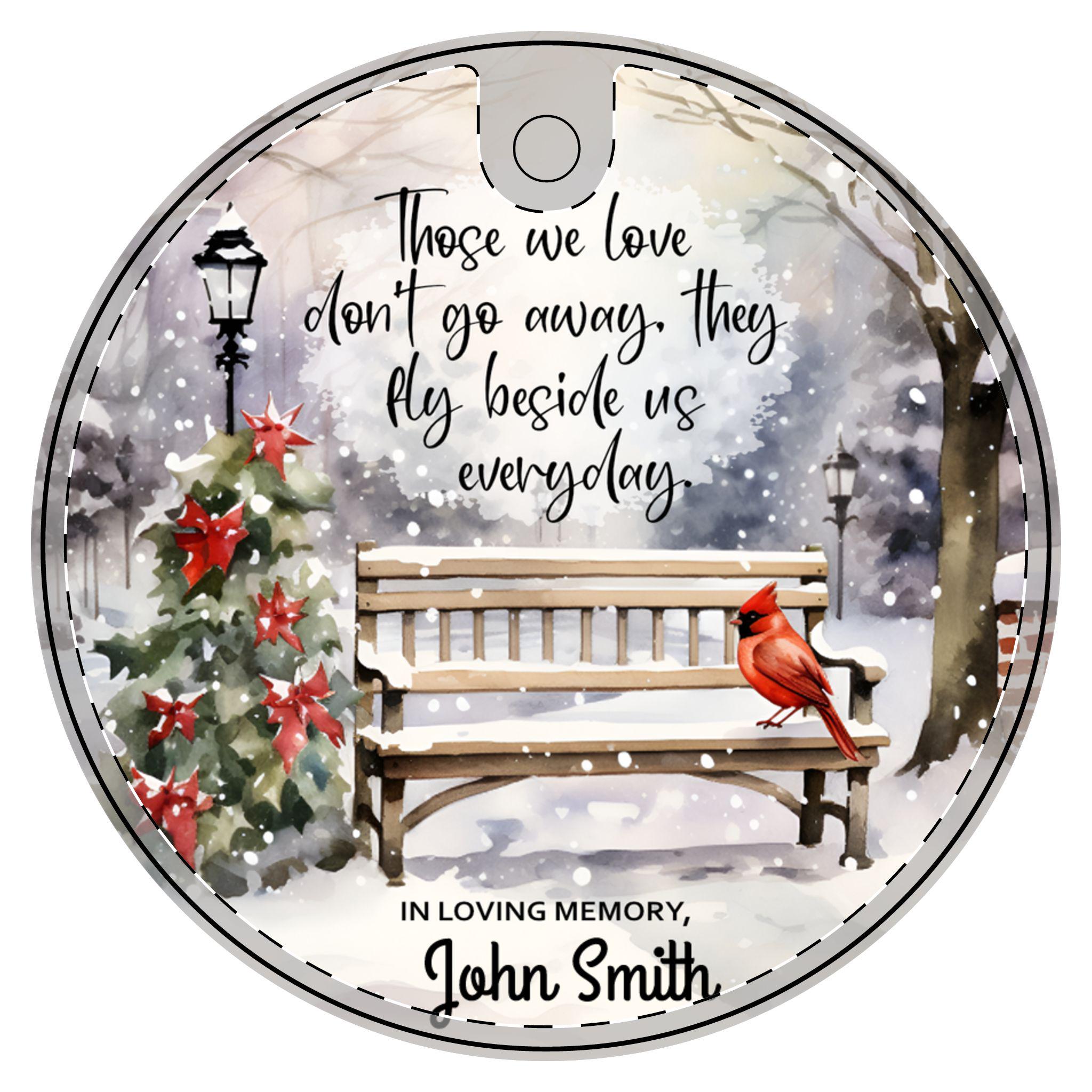 In Loving Memory Ornament, Cardinal Memorial Ornament, Those We Love ...