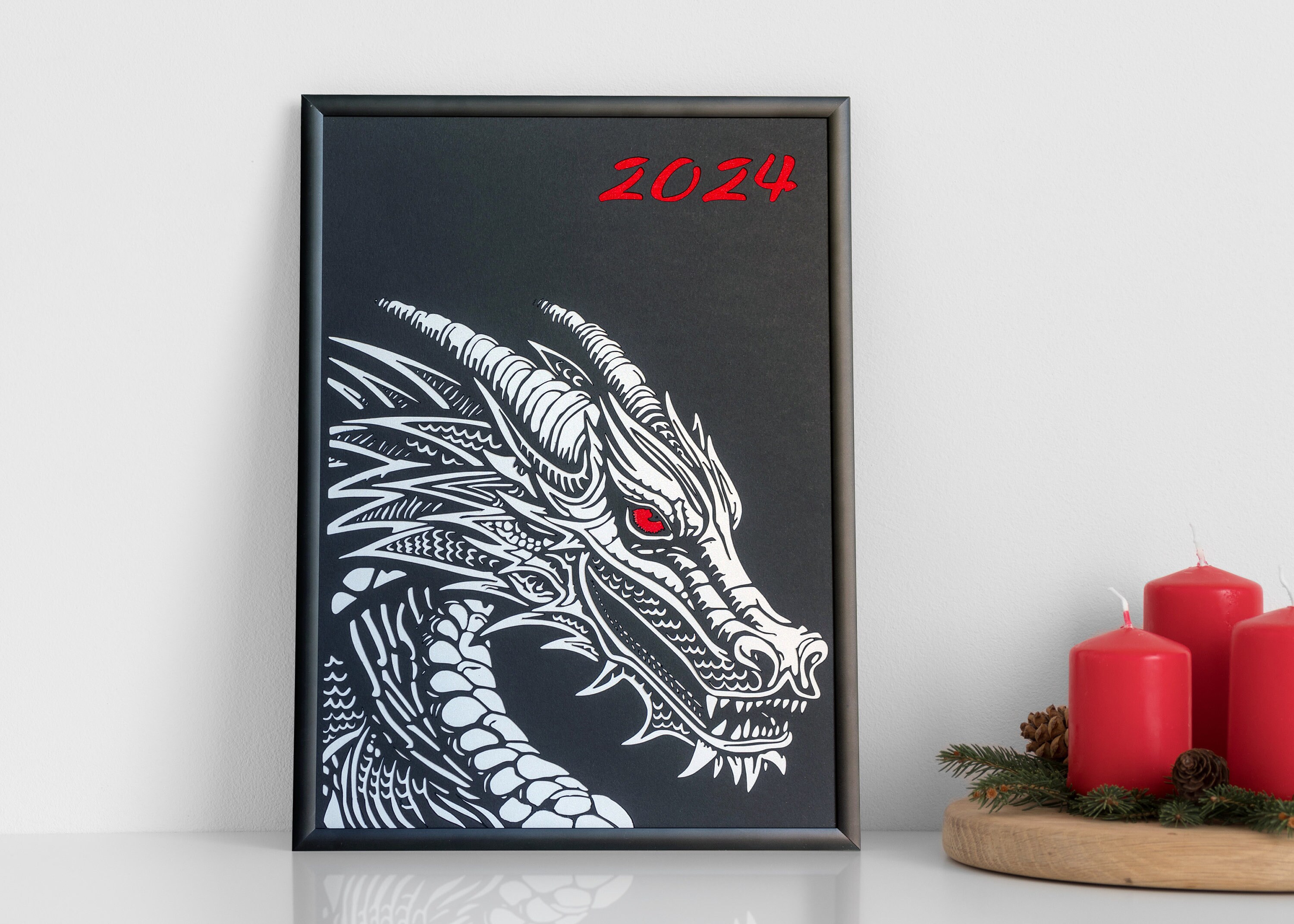 Original Dragon Papercut SVG Template | Laser Cricut Design | Dargons ...