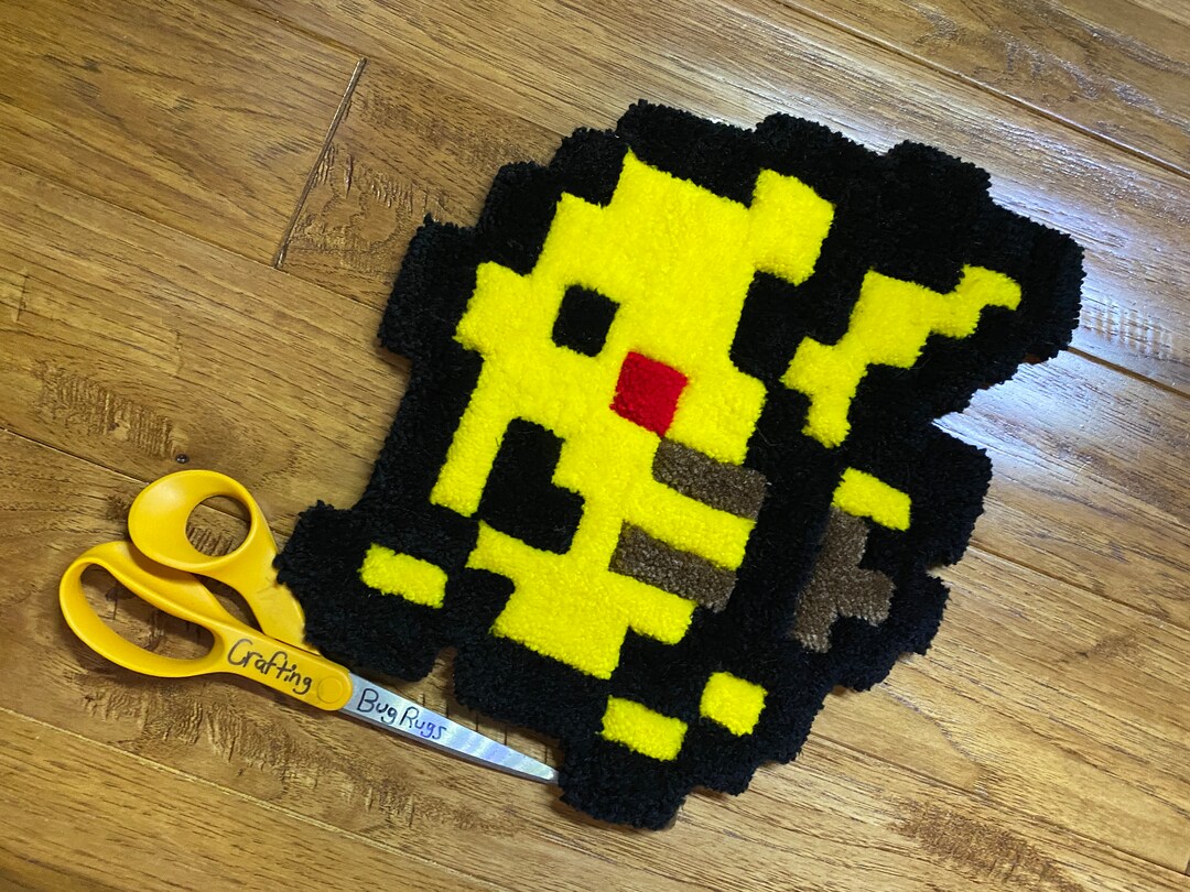 Pikachu Pixel Sprite Pokemon Rug Mini Handmade Tufted Rug - Etsy Australia