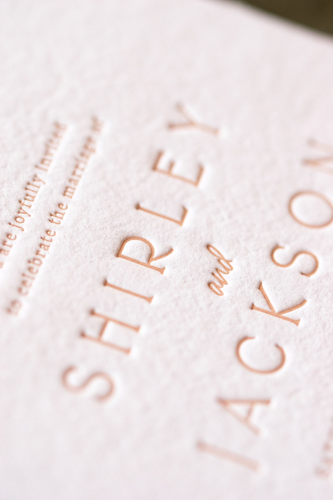 Letterpress Wedding Invitation, Elegant Handmade Paper Invitations ...