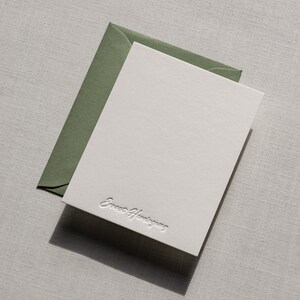 Personalized Letterpress Stationery Cards, Custom Notecards Set, Blind ...