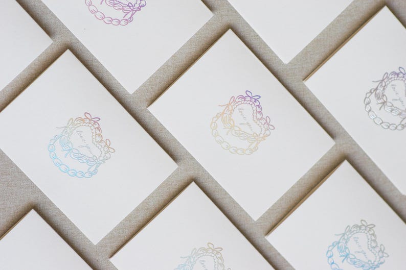 Set of 6 'I Love You' Letterpress Cards, Gold Foil, Handmade Notes - Etsy