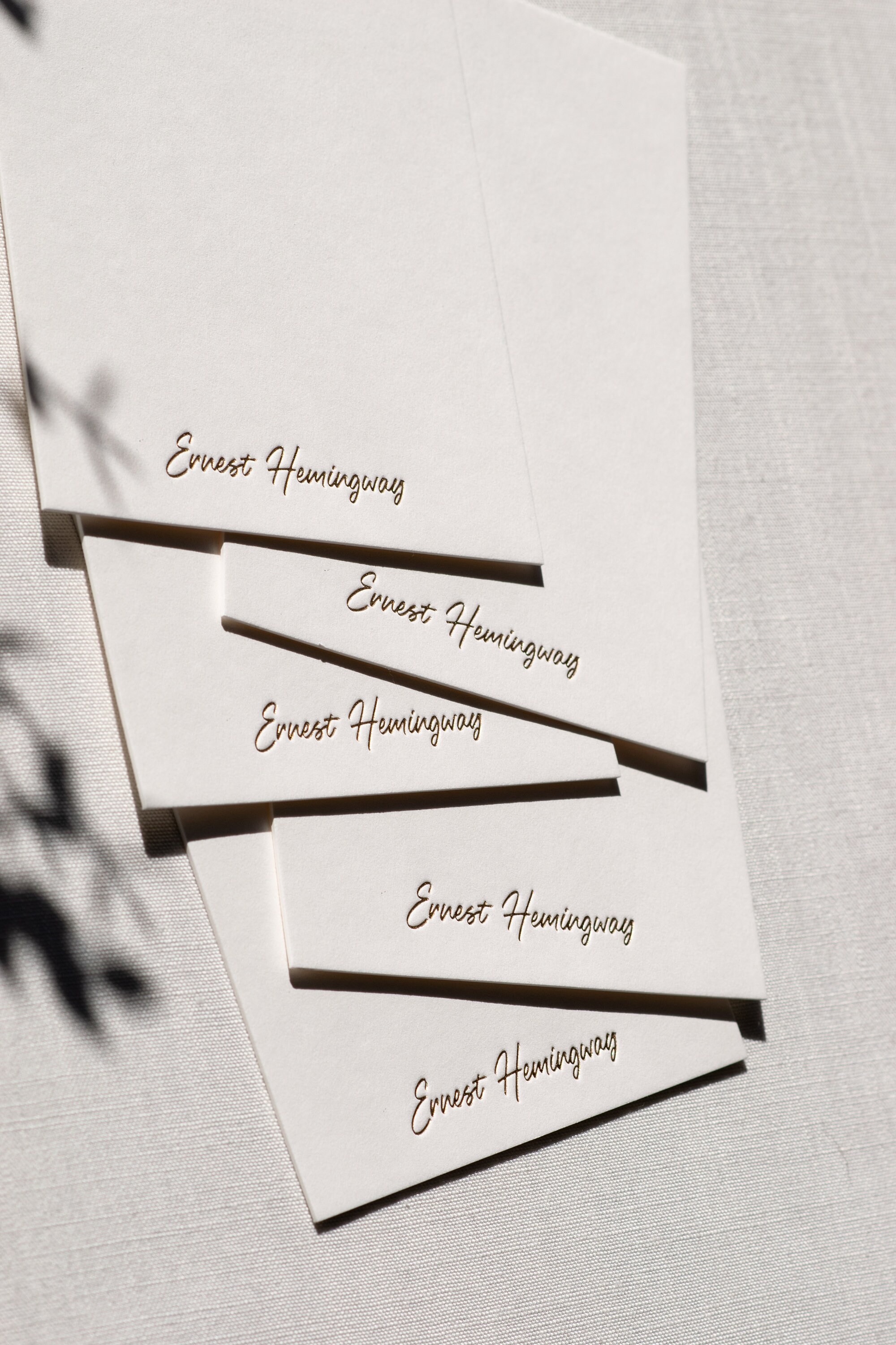 Personalized Letterpress Stationery Cards, Custom Notecards Set, Blind ...