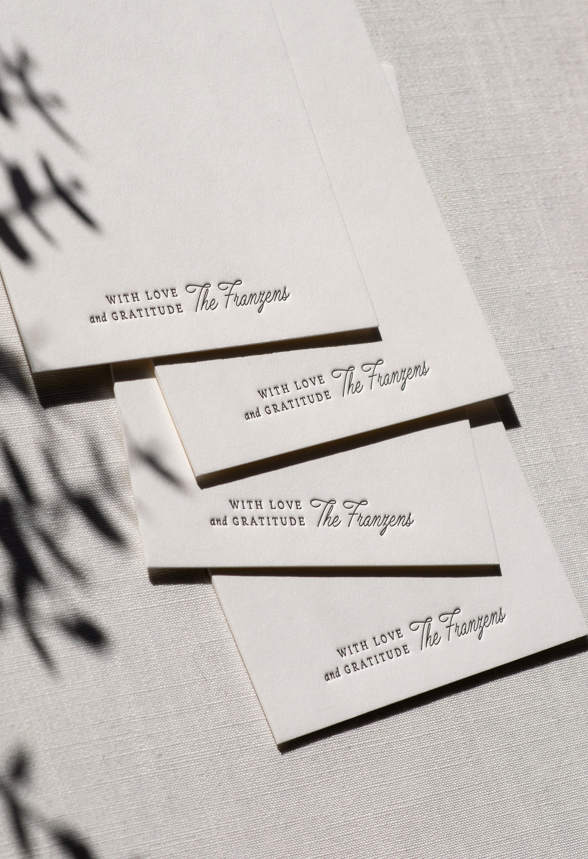 Personalized Letterpress Stationery Cards, Custom Notecards Set ...