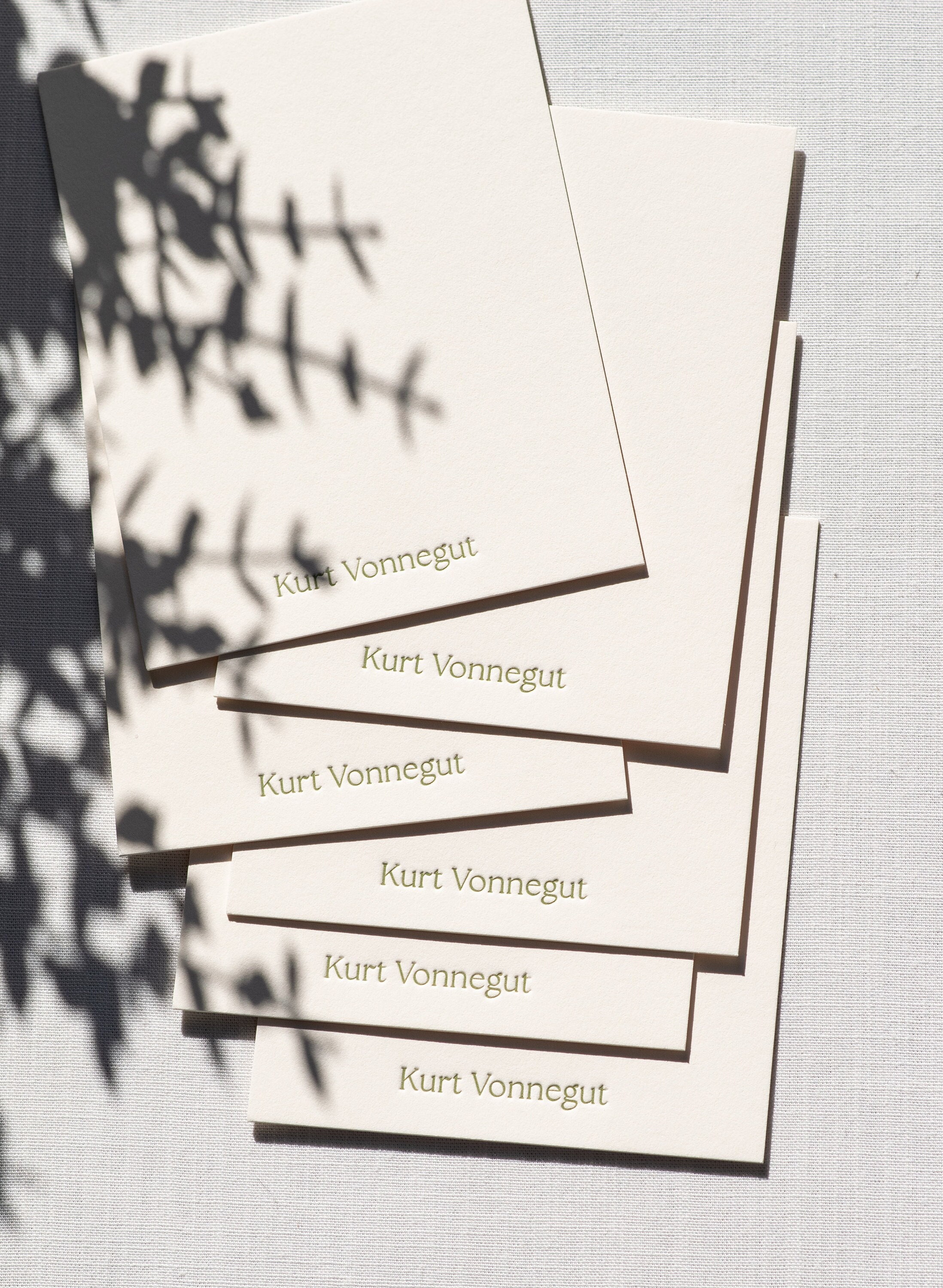Personalized Letterpress Stationery Cards, Custom Notecards Set ...