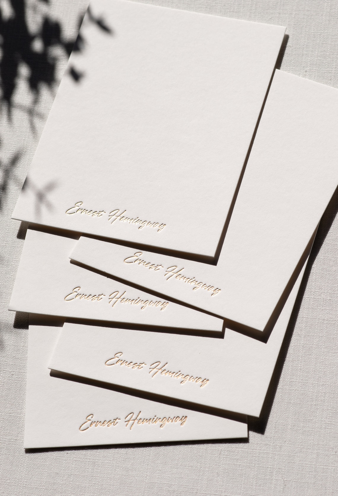 Personalized Letterpress Stationery Cards, Custom Notecards Set, Blind ...