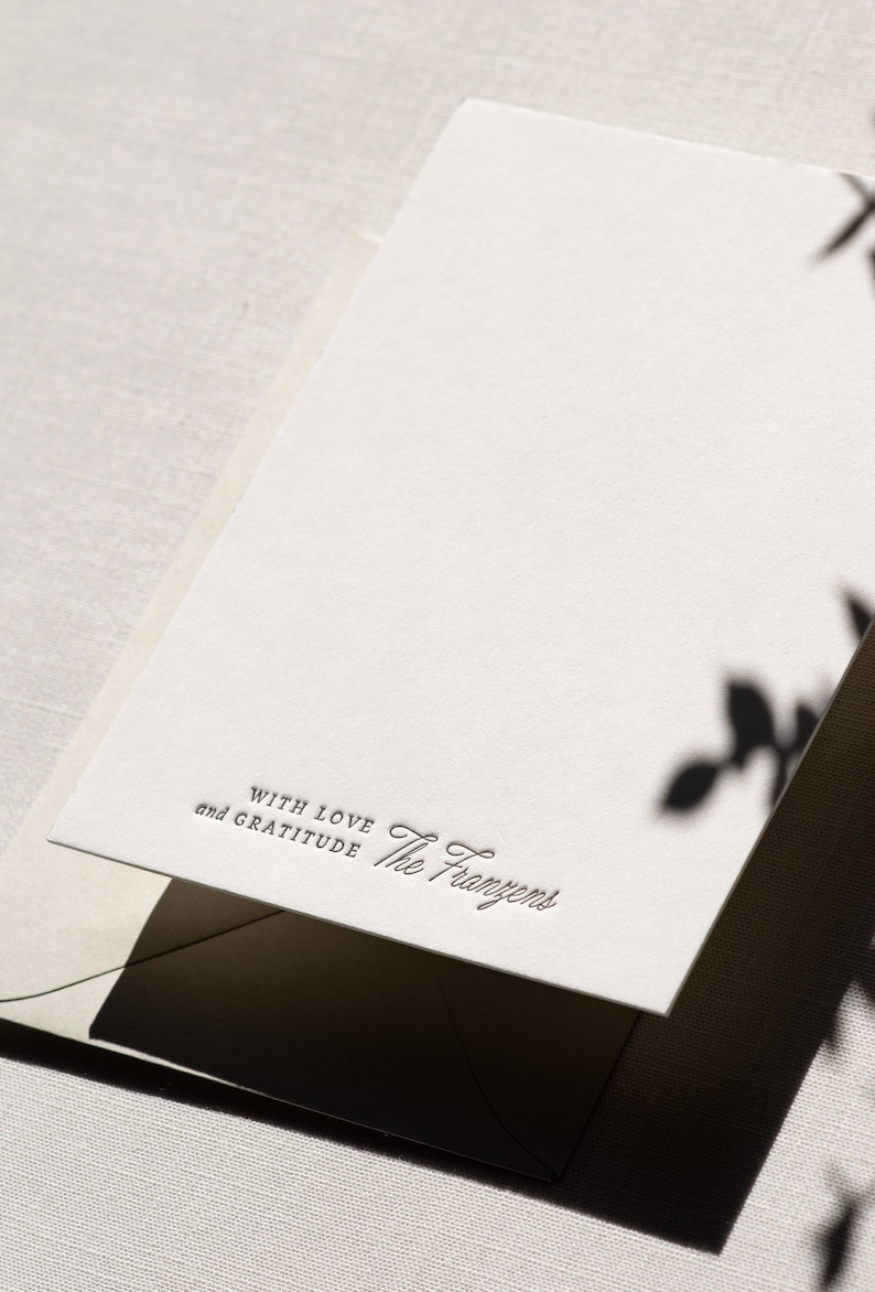 Personalized Letterpress Stationery Cards, Custom Notecards Set ...