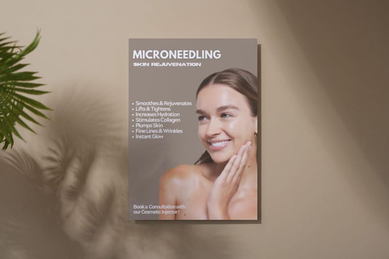 2X Dermapen Microneedling Poster for Skin Clinic Aesthetician, Beauty ...