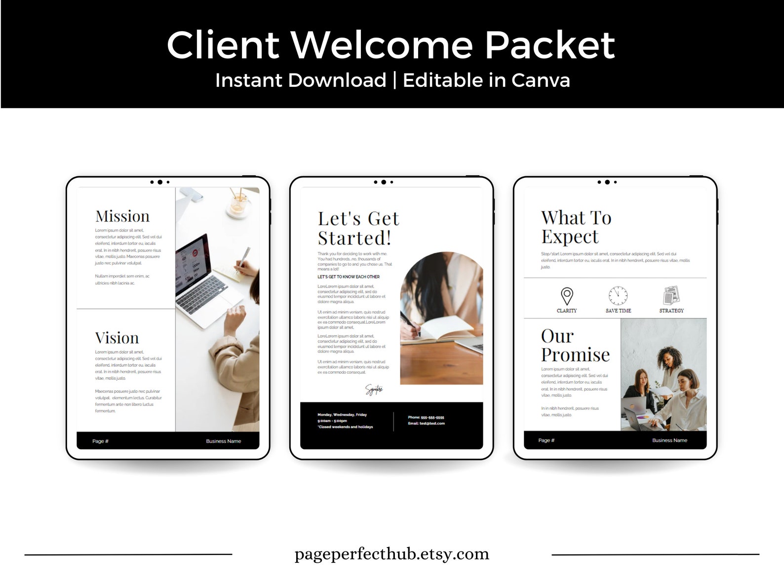 Client Onboarding Template Client Welcome Pack Canva Virtual Assistant ...