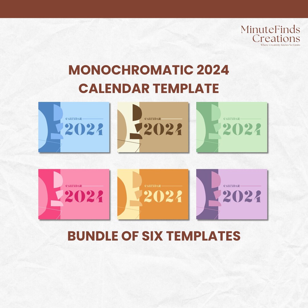 2024 Editable Calendars Canva Template Frame, Commercial and Personal ...