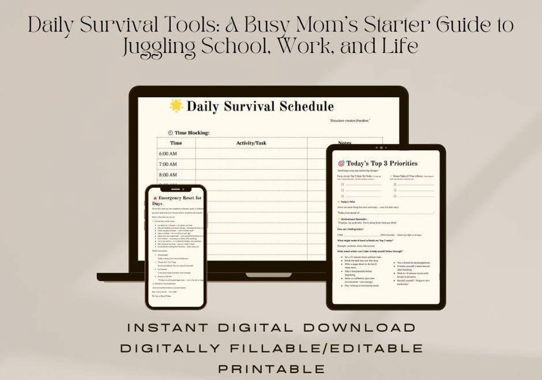 Planner Starter Kit: Survival Guide for Busy Moms - Etsy