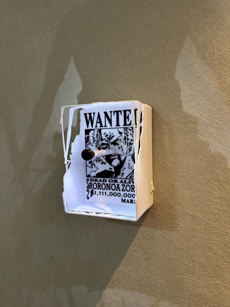 Roronoa Zoro Shadow Wall Lamp, One Piece "wanted" Series Silhouette ...