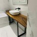 Handmade Walnut Bathroom Vanity Live Edge Chestnut Wood, Artisan Sink ...