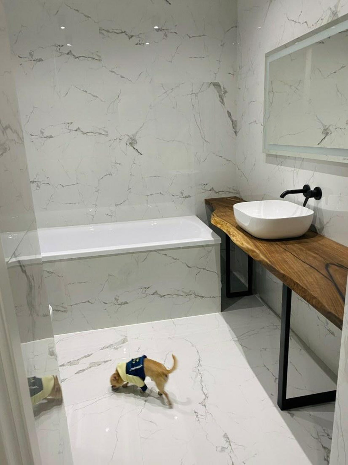 Handmade Walnut Bathroom Vanity Live Edge Chestnut Wood, Artisan Sink ...