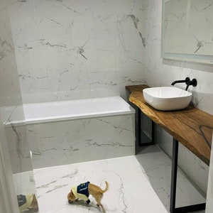 Handmade Walnut Bathroom Vanity Live Edge Chestnut Wood, Artisan Sink ...