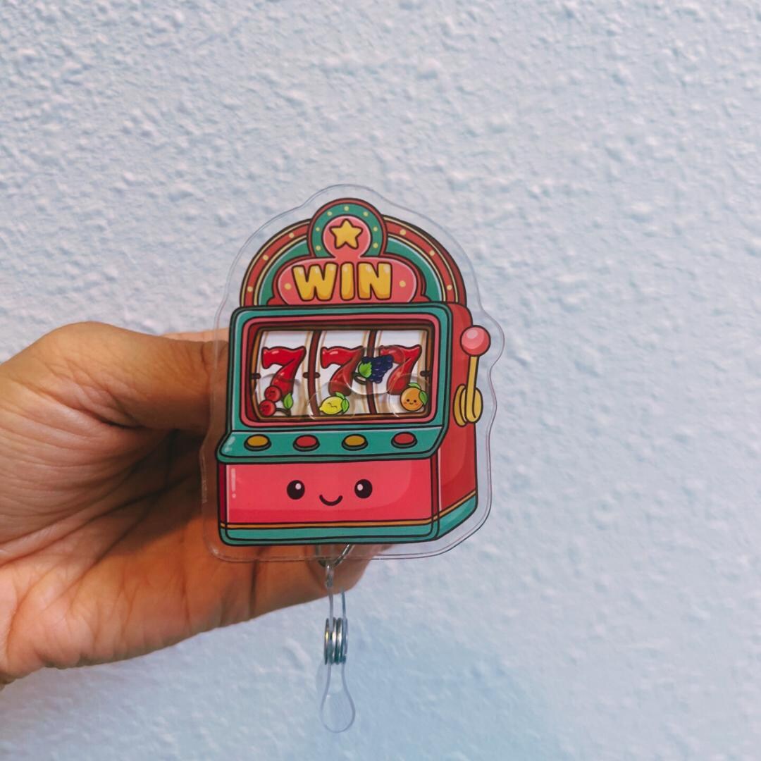 Slot Machine Casino Badge Shaker Kawaii Nurse Gift Teacher Badge Gift ...