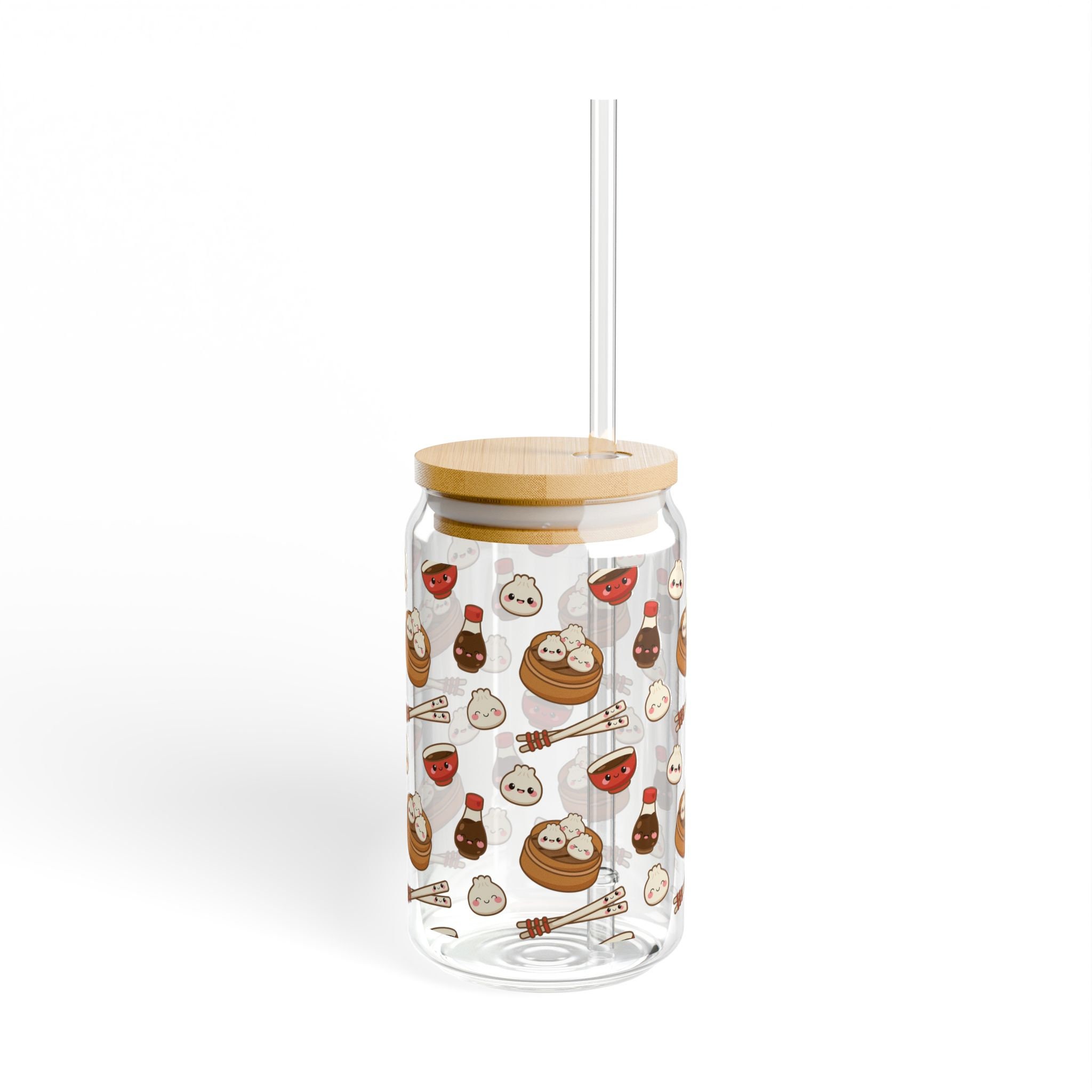 Dumpling Dim Dum Kawaii Sipper Glass, 16oz - Etsy