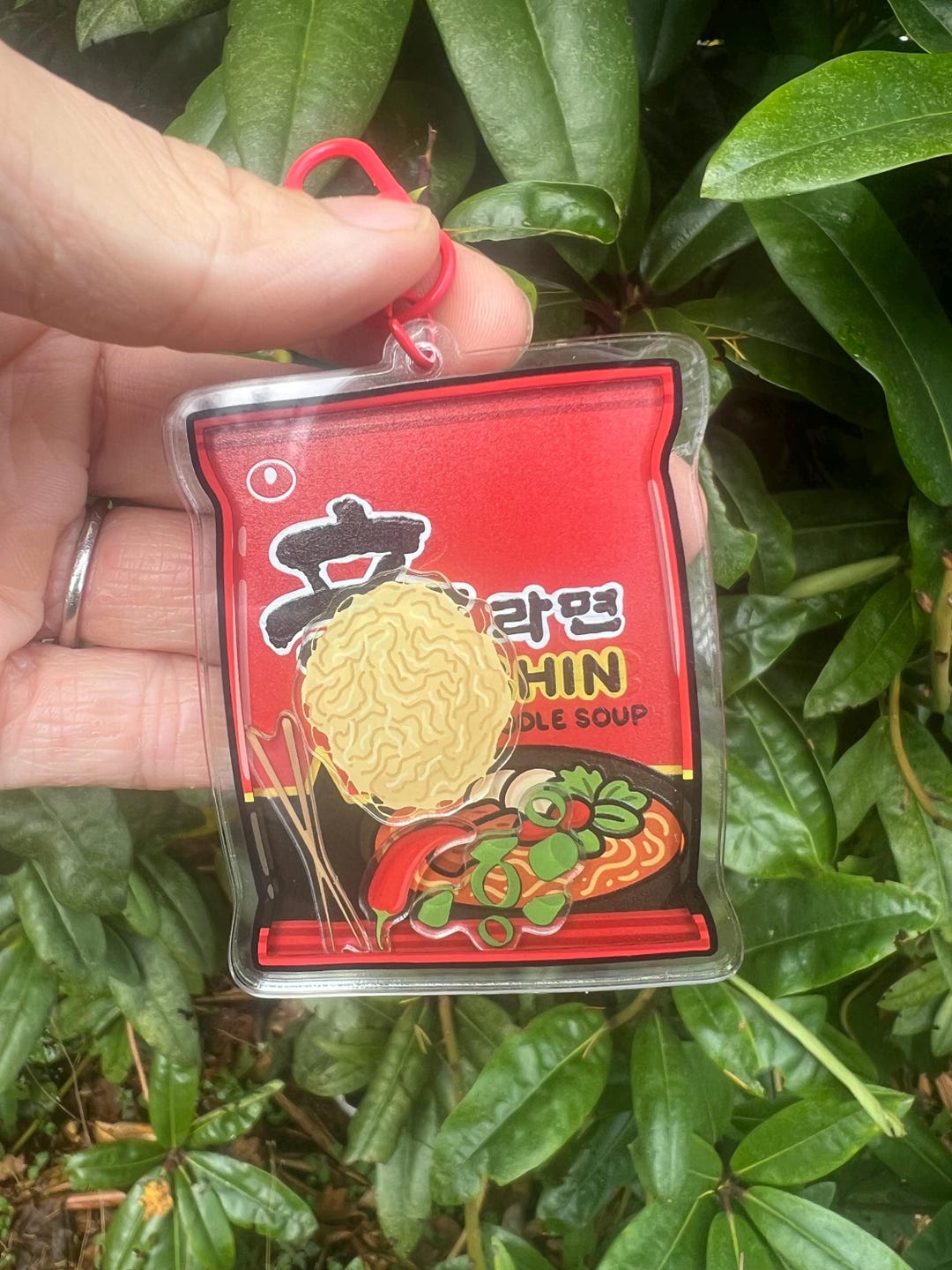 Shin Ramen Noodle Kawaii Acrylic Shaker Key Chain, Cute Pin, Ramen ...