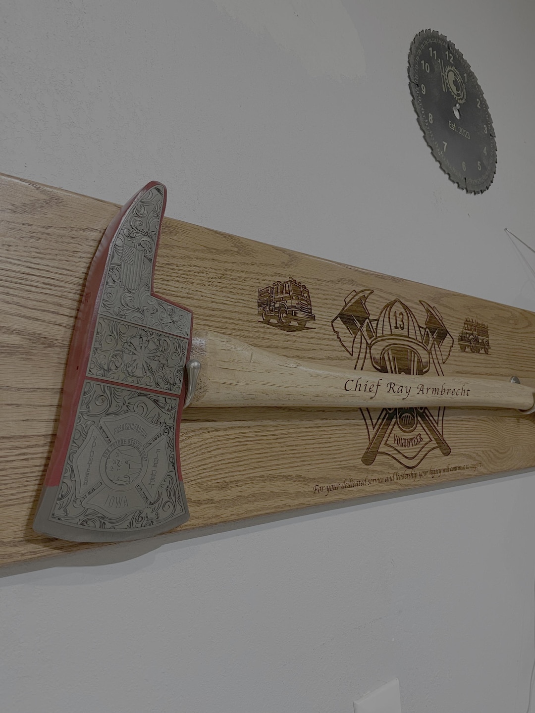 Personalized Laser Engraved Fire Axe: Custom Firefighter Retirement ...