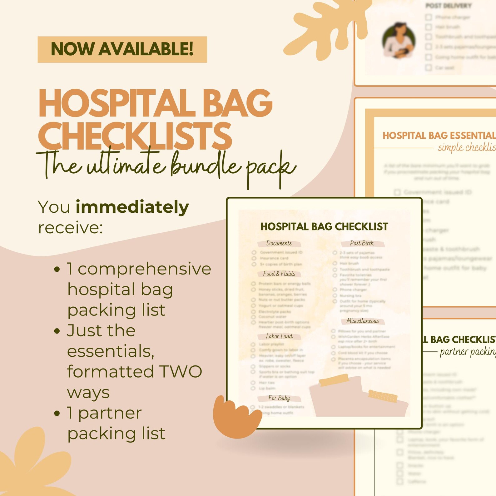 Hospital Bag Checklist | Labor and Delivery Checklist | Checklists for ...