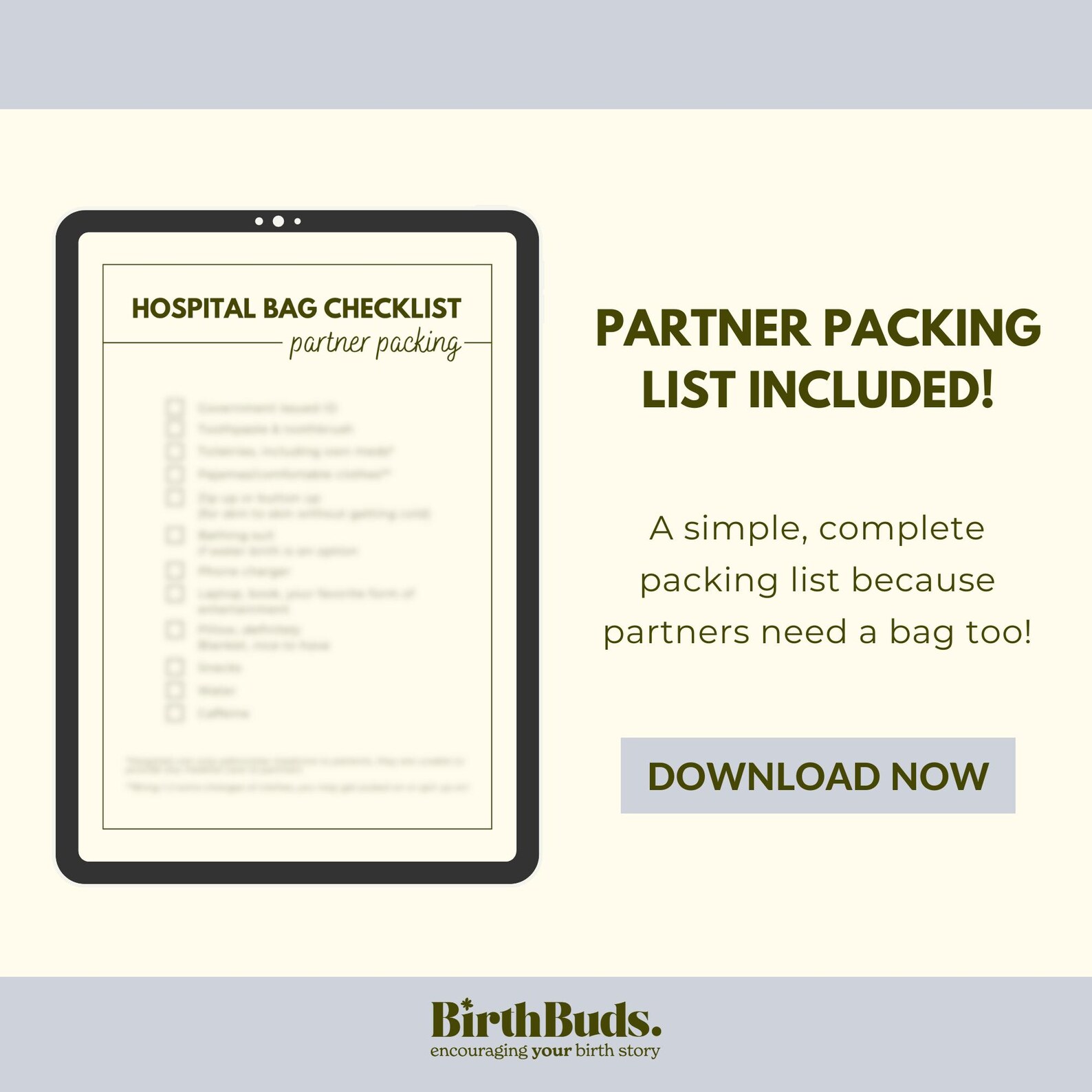 Hospital Bag Checklist | Labor and Delivery Checklist | Doula Resources ...