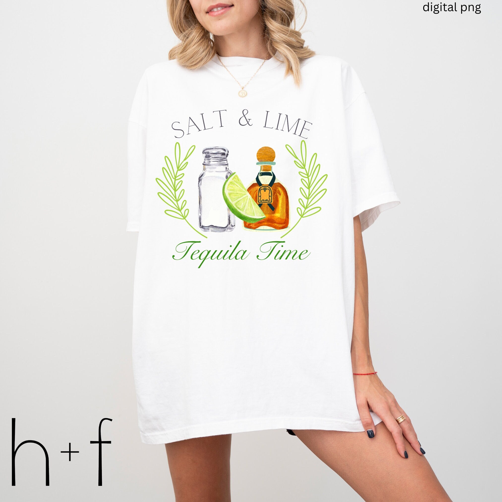 Digital Salt & Lime, Tequila Time PNG: Ideal for Sublimation, DTF ...