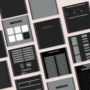 Digital Dark Mode Budget Planner, Finance Planner, Undated Digital ...