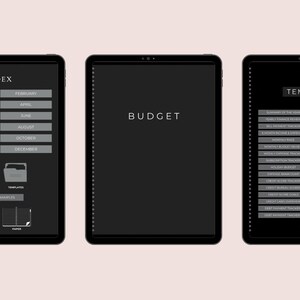 Digital Dark Mode Budget Planner, Finance Planner, Undated Digital ...
