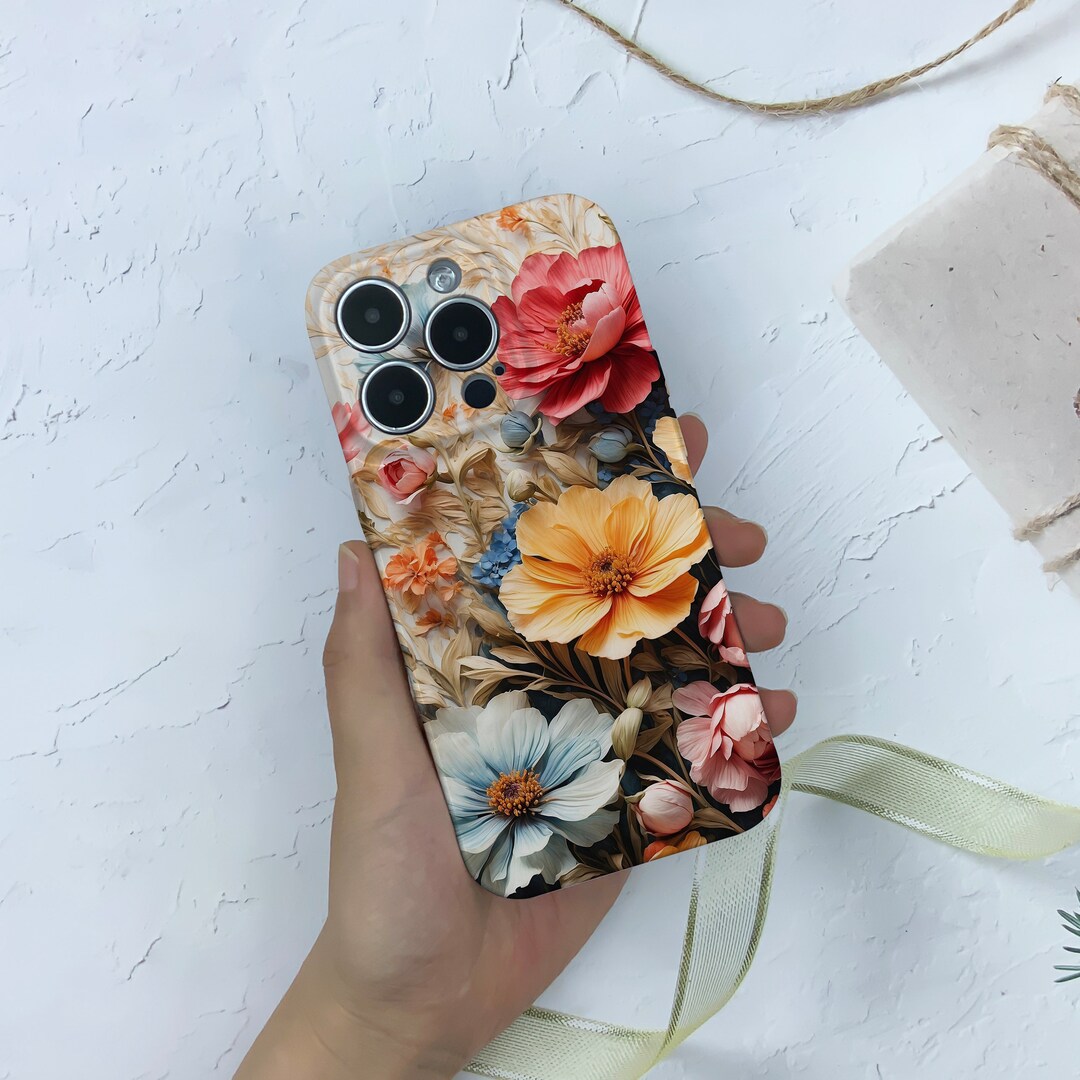 Radiant Floral iPhone 15 Pro Case Vintage Floral iPhone Case for iPhone ...