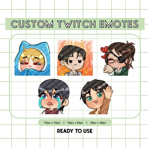 Attack on Titan Twitch Emotes - Etsy