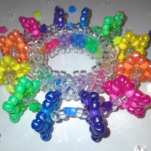 Rainbow Super Star Kandi Cuff - Etsy