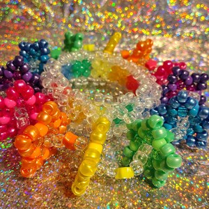 Rainbow Super Star Kandi Cuff - Etsy