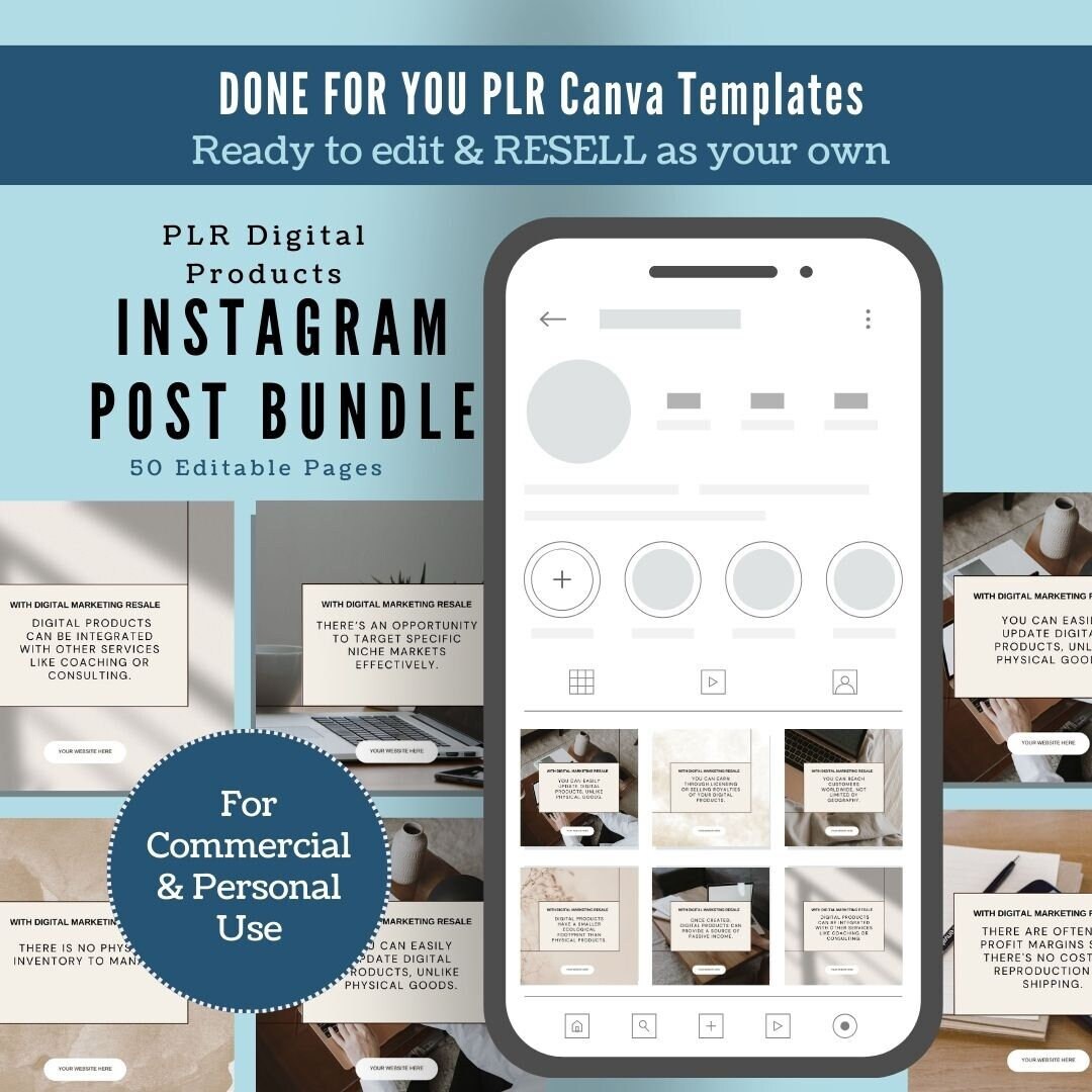 Print on Demand | Done for You | Instagram Bundle | Instagram Posts for ...