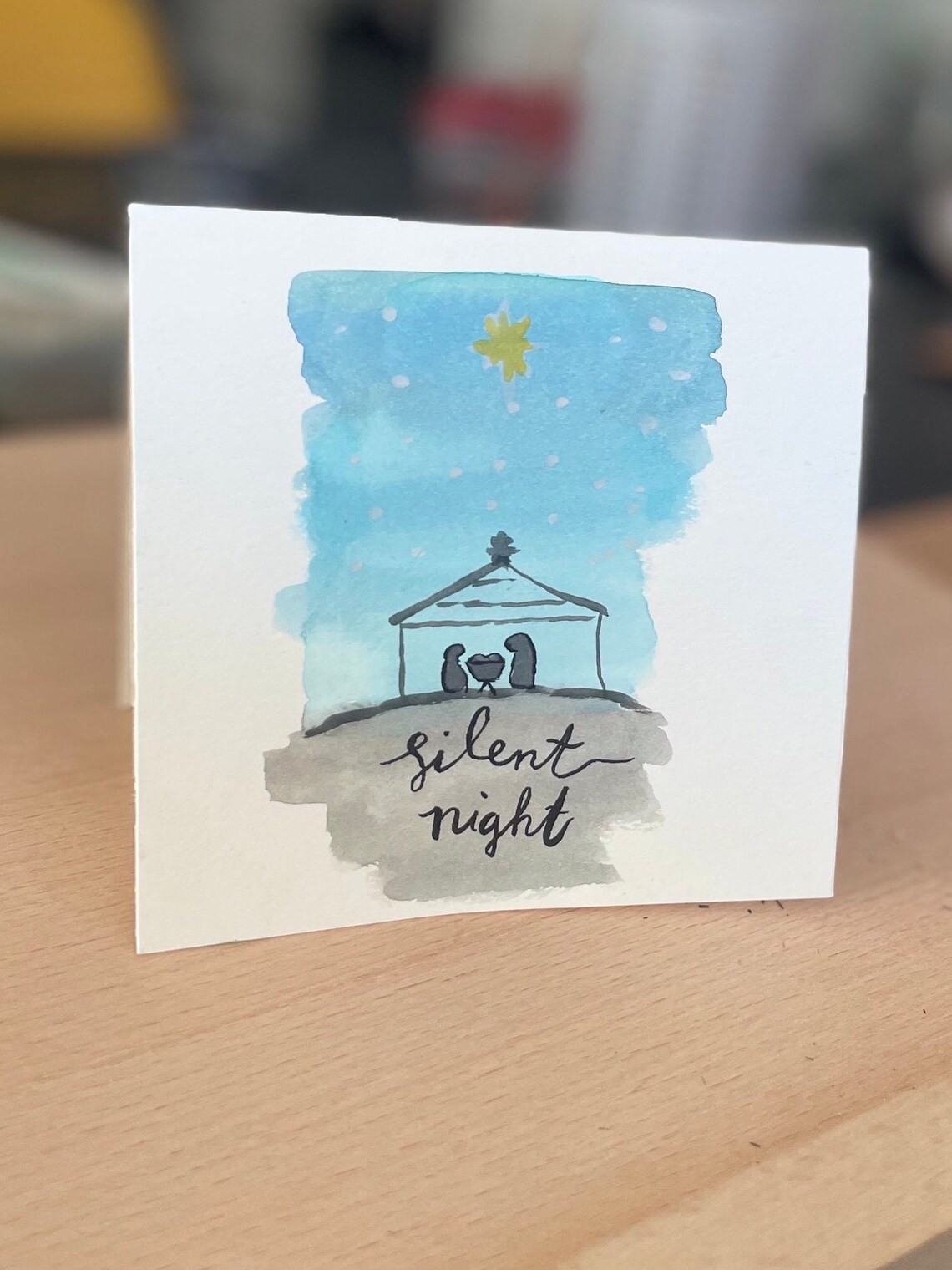 Watercolor Nativity Cards - Etsy