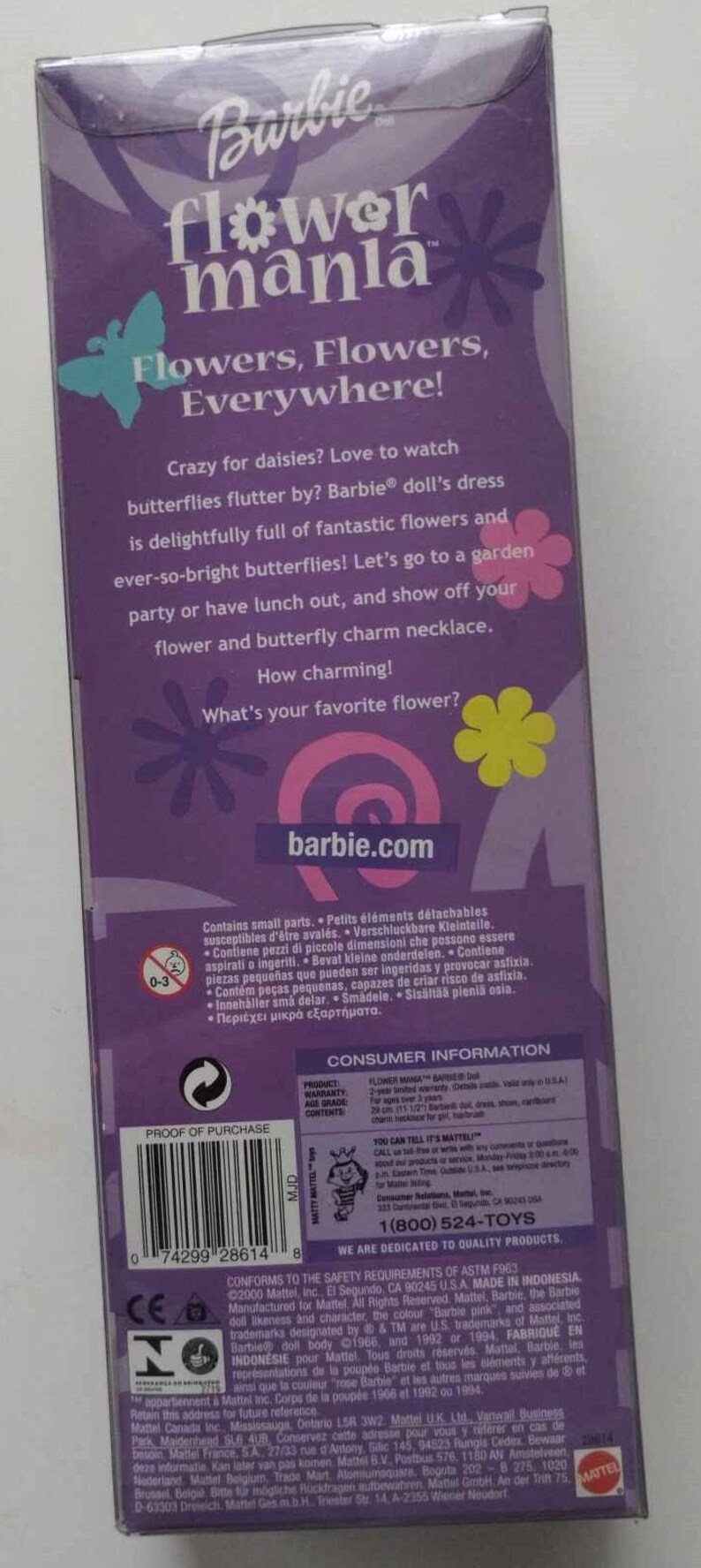 Vintage 2000 Flower Mania Barbie Special Edition With Charm Necklace - Etsy