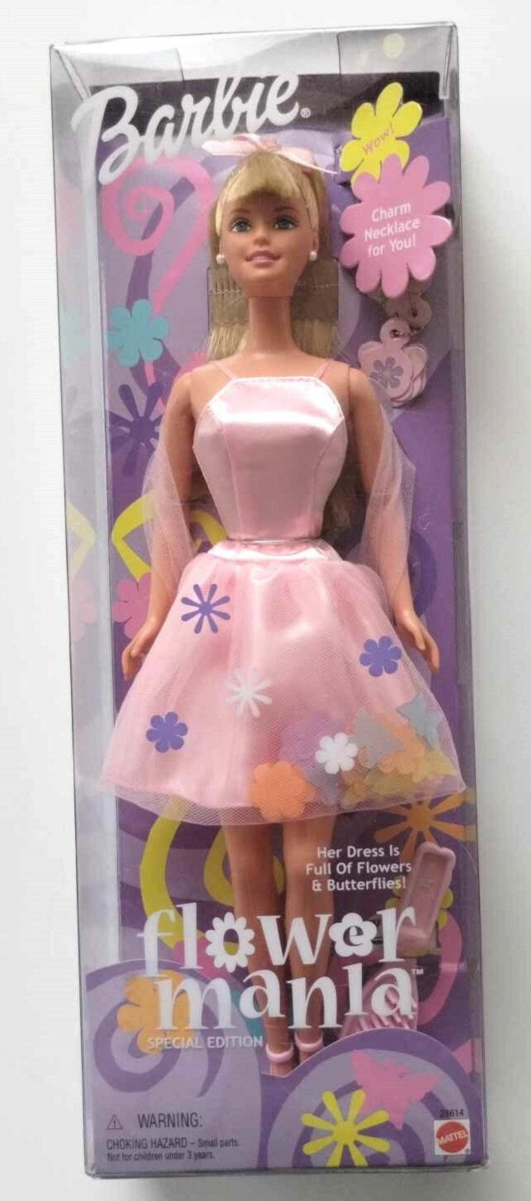 Vintage 2000 Flower Mania Barbie Special Edition With Charm Necklace - Etsy