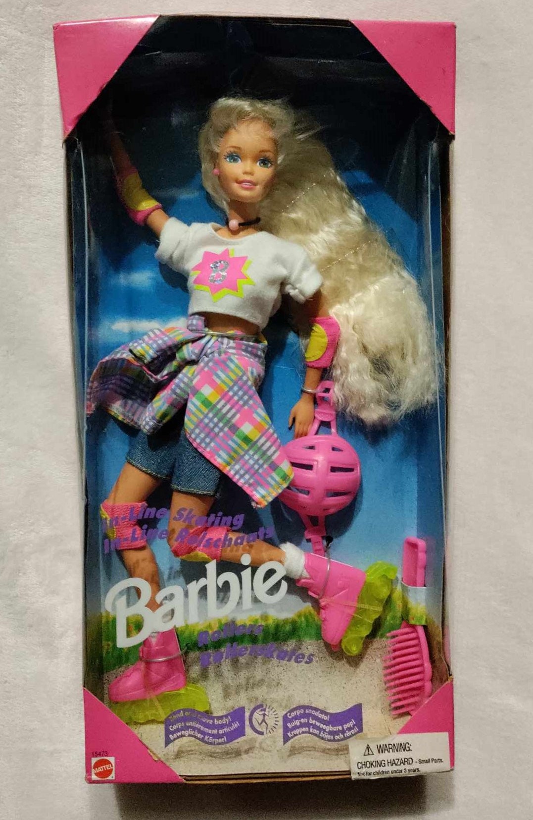 Rare Vintage 1995 Barbie Rollers Rollerskates Mattel #15473 Roller ...