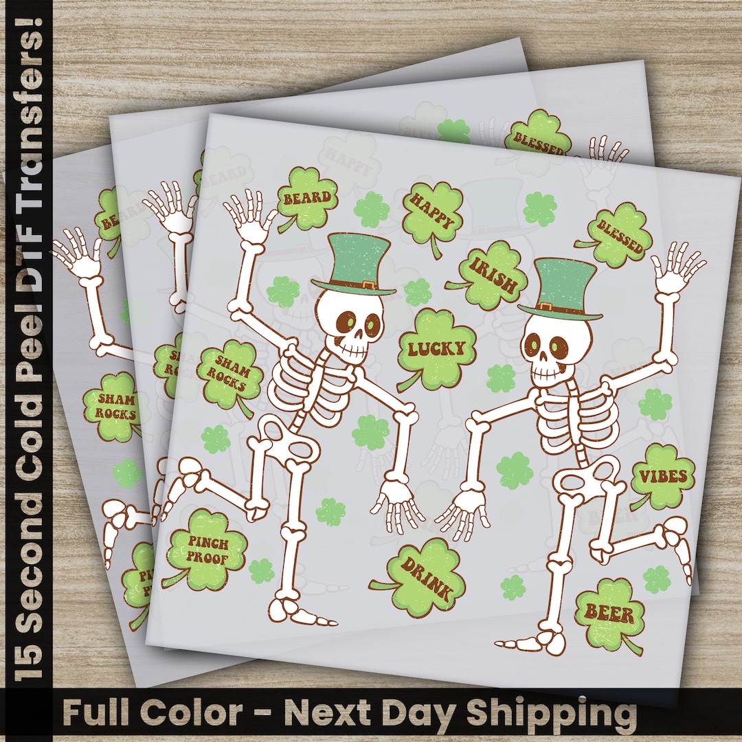 Skeletons Dancing, St. Patrick's Day Transfers, Ready to Press ...