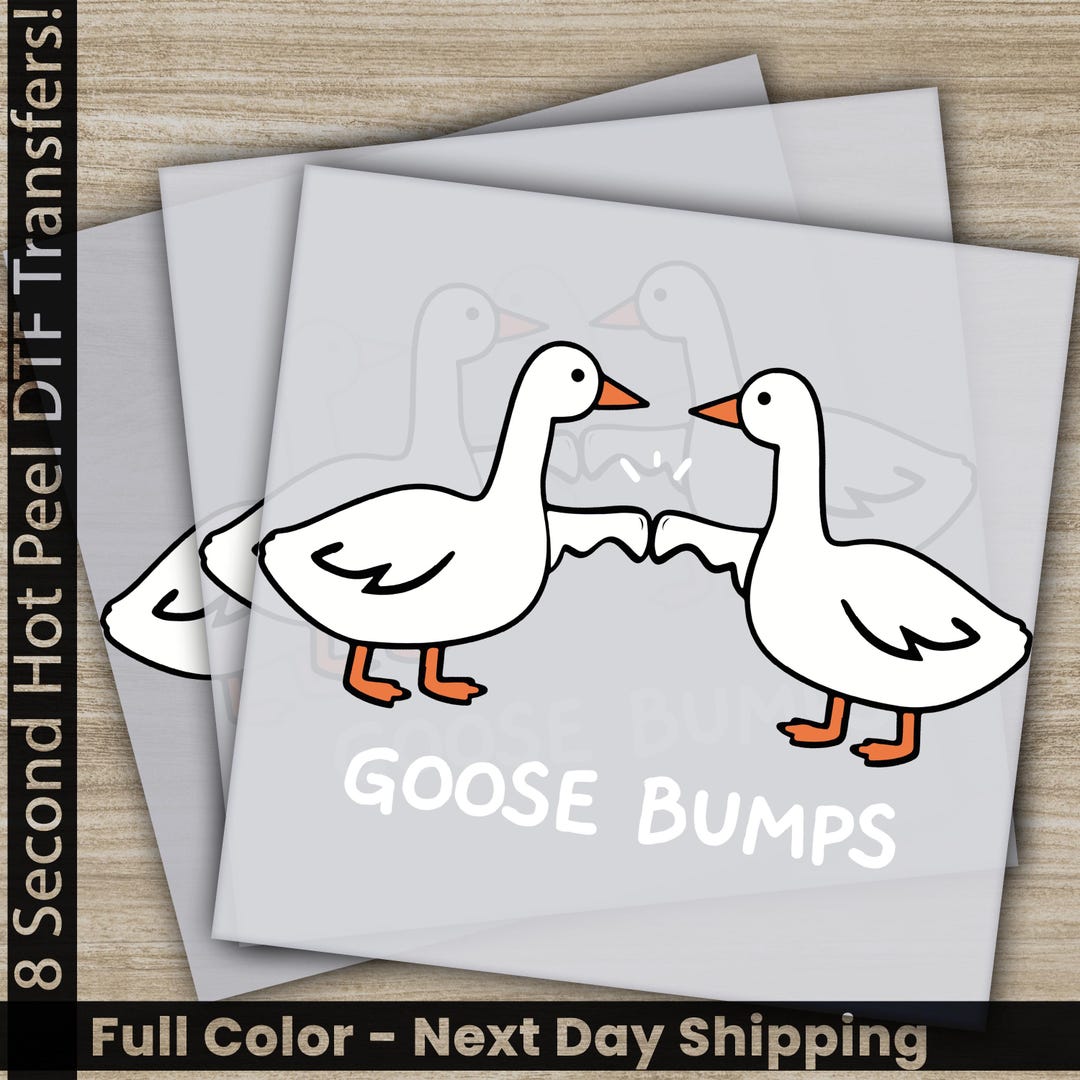 Goose Bumps, Funny Goose Bumps DTF Transfers, Silly Geese, Ready to ...