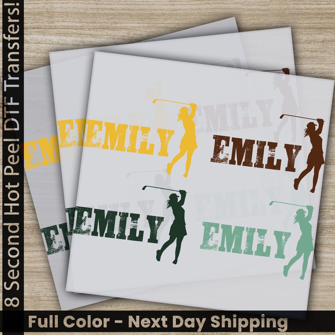Custom Golf Girl DTF Transfers, Golf Gift, Sports Golf Season, Ready to ...