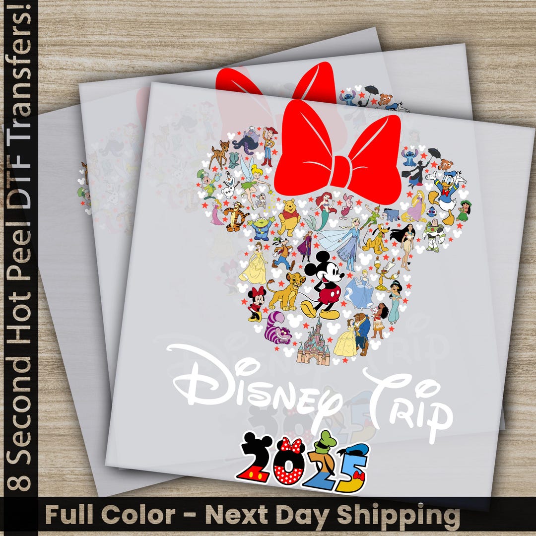Minnie Head, Disney Trip 2025, Disney DTF Transfers, Ready to Press ...