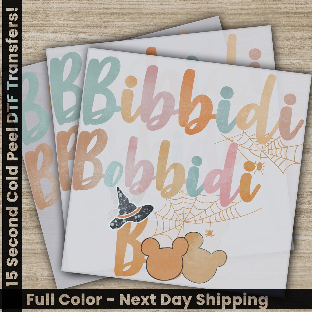Bibbidi Bobbidi Boo, Halloween Transfers, Ready to Press, Personalized ...
